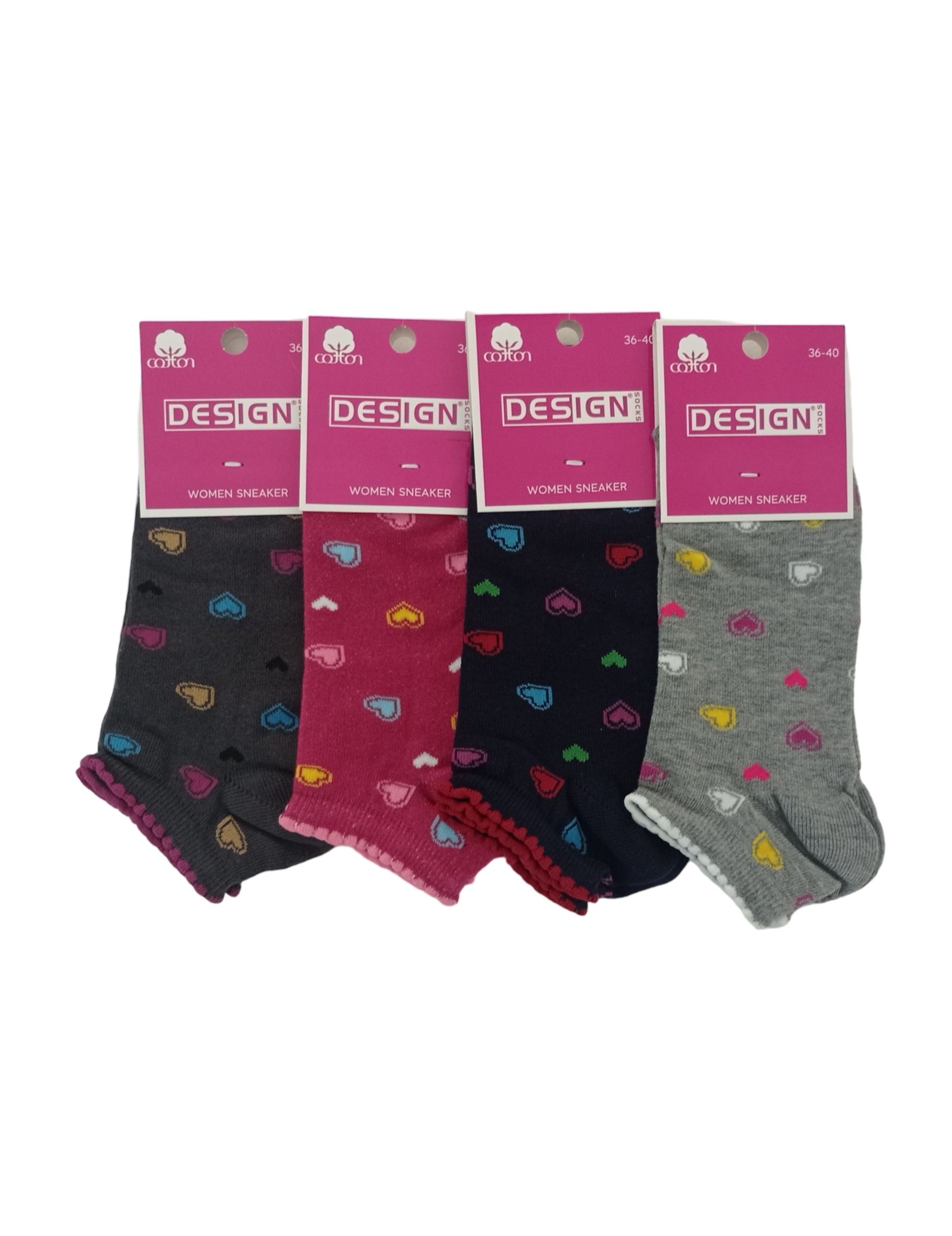Γυναικεία Σοσόνια Design Με Σχέδια 4 Pack Multicolor D-405 - Λέανδρος ...