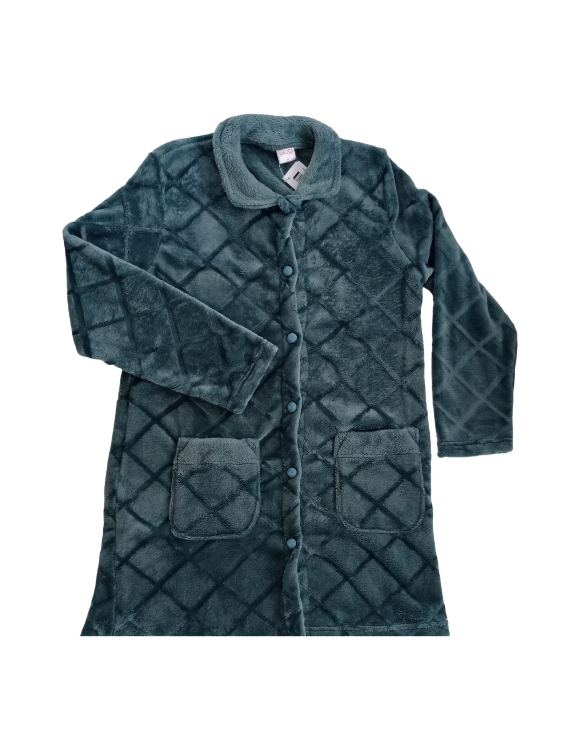 Γυναικείες Ρόμπες Fleece Giota Με Κουμπιά Πετρόλ 4188 - Λέανδρος ...