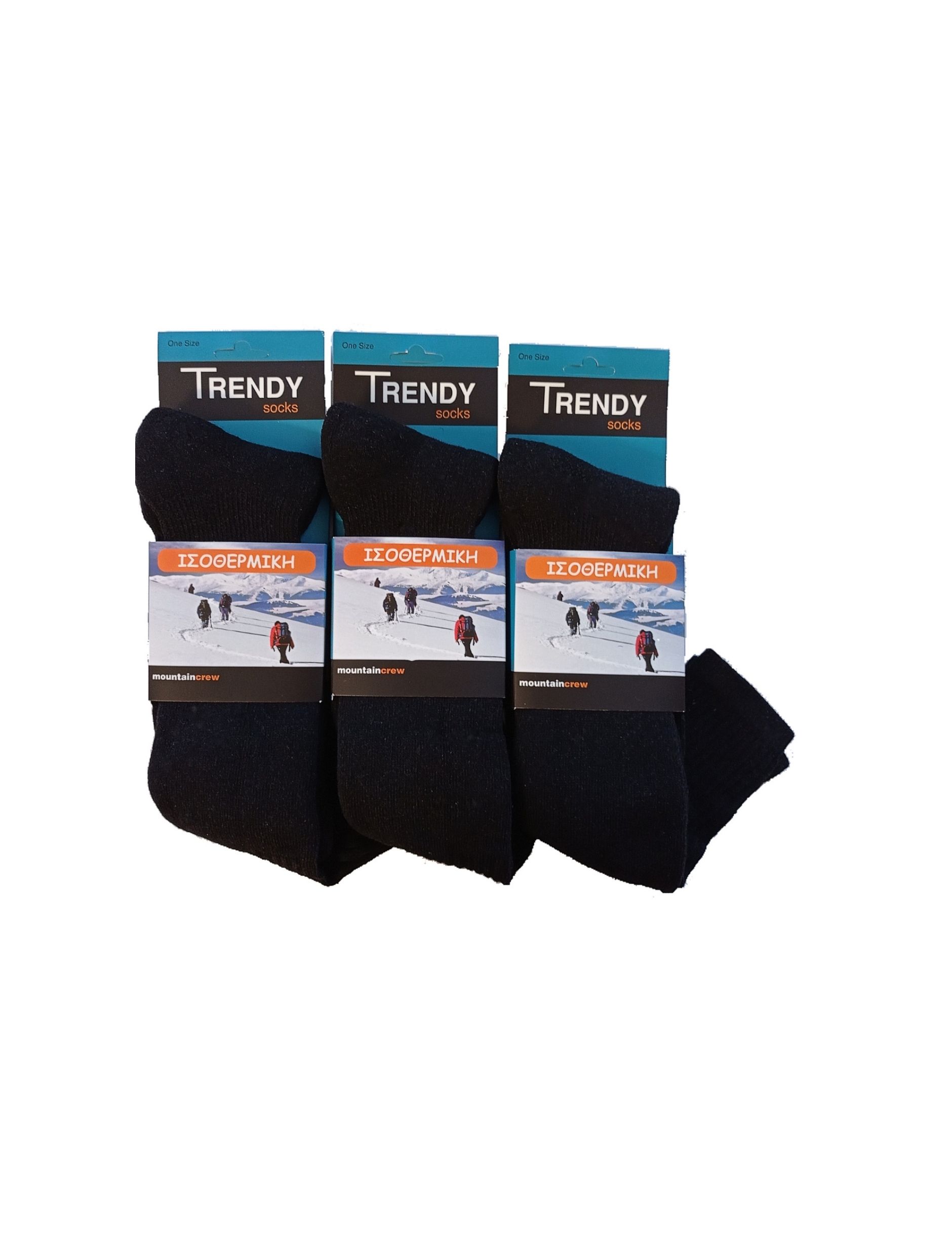 Ανδρικές Ισοθερμικές Κάλτσες Trendy 3 Pack Μέχρι Το Γόνατο Μαύρο ...